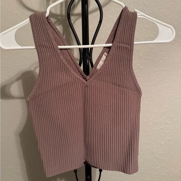 Altar'd State | Tops | Altard State Mauve Ribbed Crop Tank Top | Poshmark